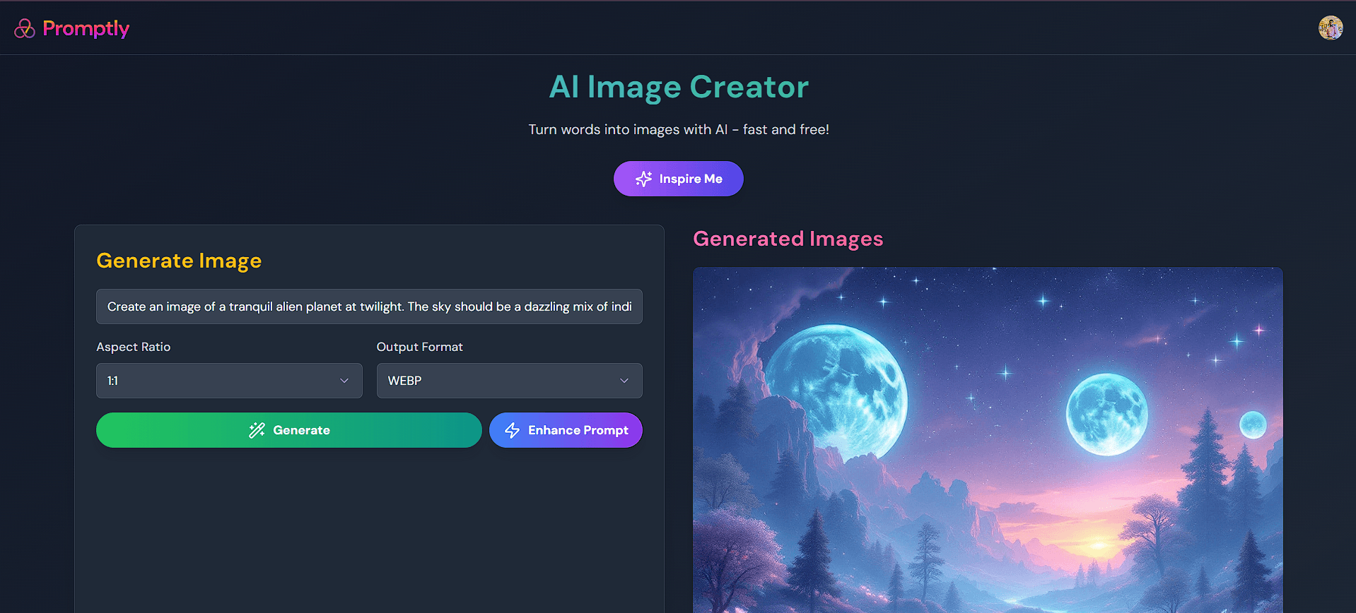 Promptly AI - 250+ AI Tools Platform